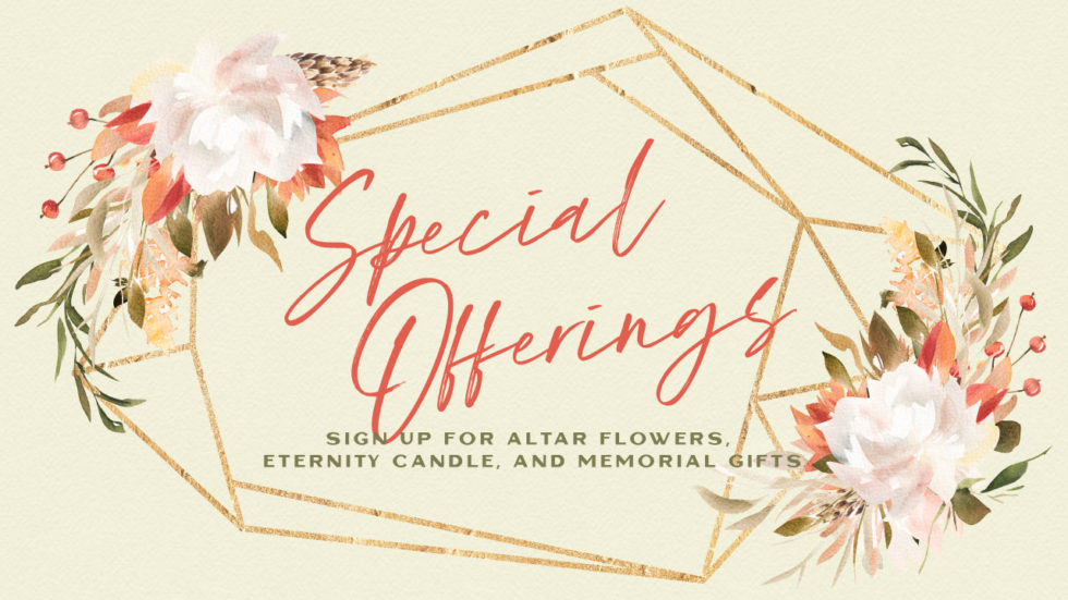 Make a Special Offering - St Matthews Lutheran Church