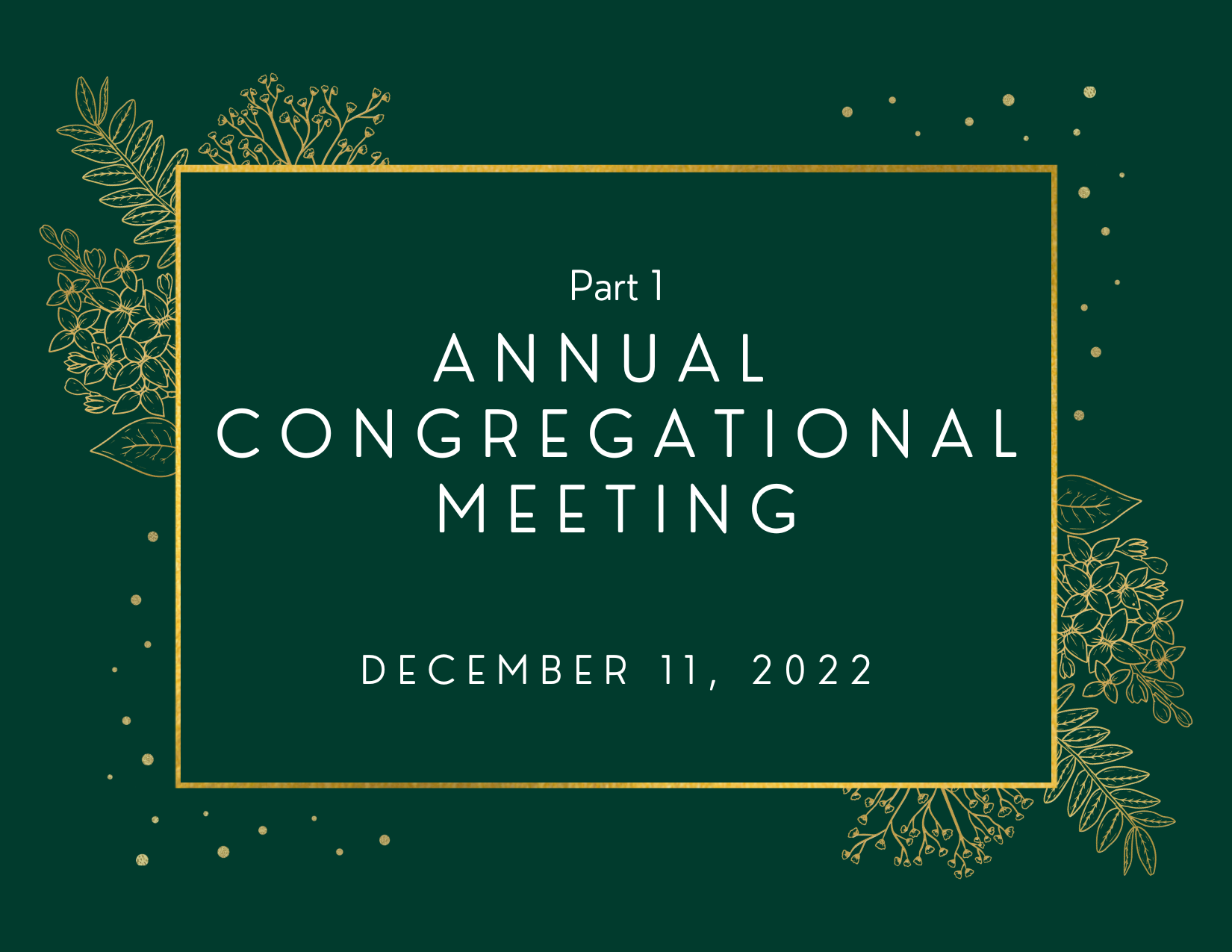 Annual Congregational Meeting, Part 1 - St Matthews Lutheran Church